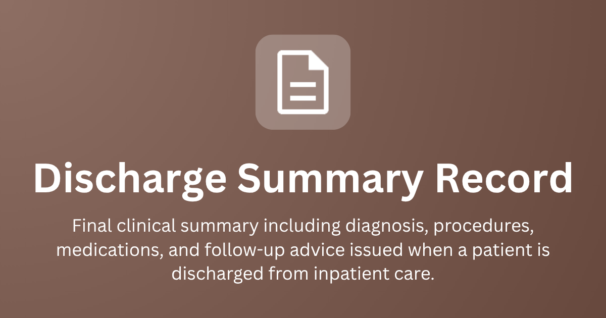 Discharge Summary Records | SmartCarePlus