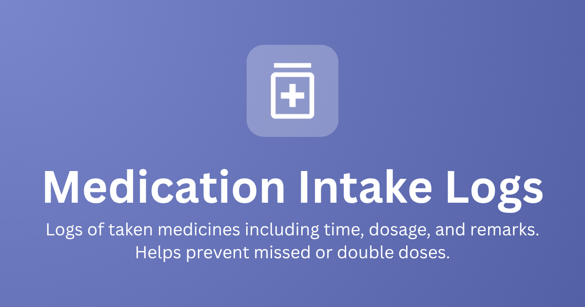 Medication Intake Logs | SmartCarePlus