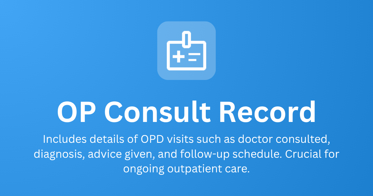 OP Consult Records | SmartCarePlus